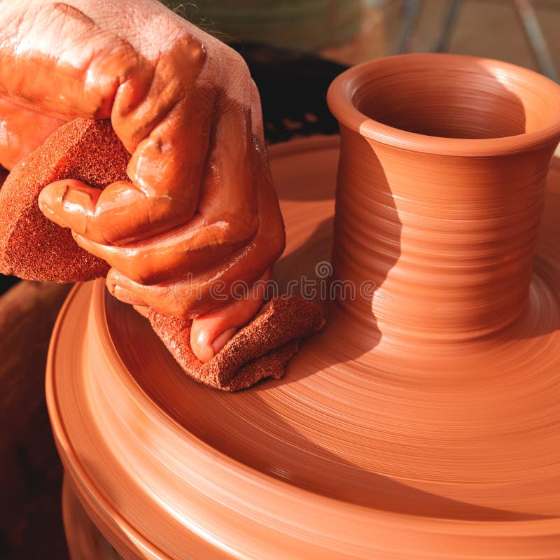 Professional Potter Making Bowl in Pottery Workshop Stock Photo - Image ...