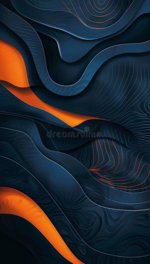 Professional Powerpoint Header Design in Dark Blue and Orange with ...