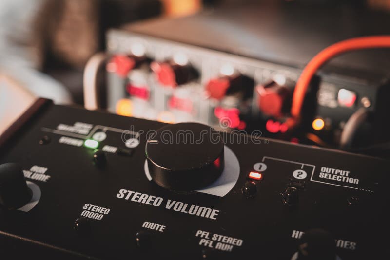 Professional Preamp in Studio Stock Photo - Image of equipment, gain ...