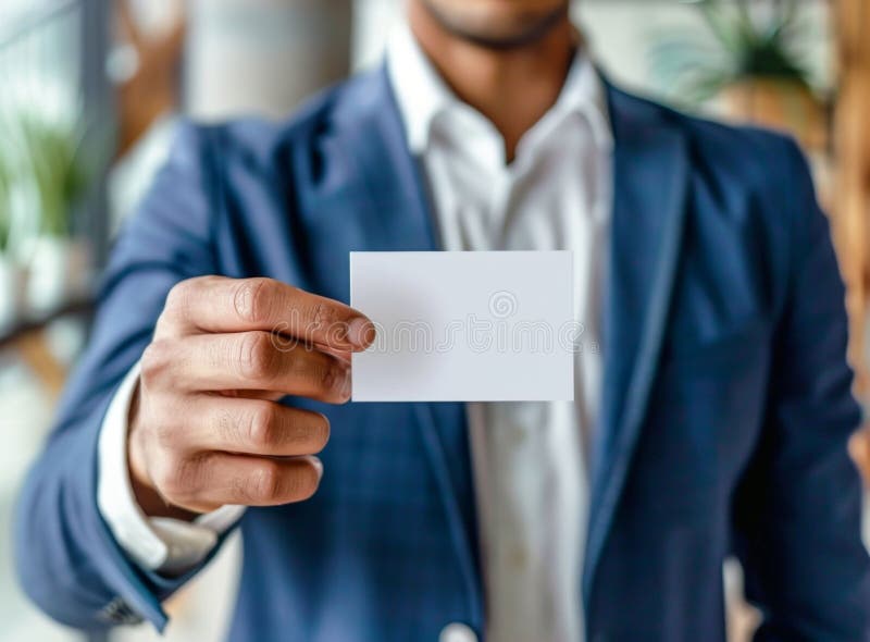 Professional Presentation of a Blank Business Card. Generative Ai Stock ...