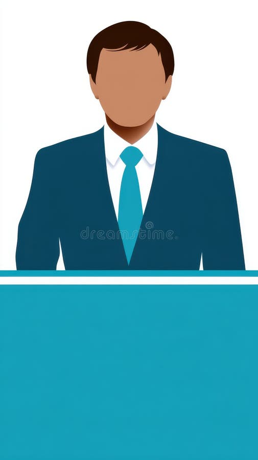 Professional Presenter at a Conference or Seminar with a Blank Space ...