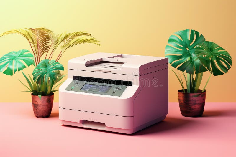 Professional Printer Paper Mockup. Generate Ai Stock Photo - Image of ...