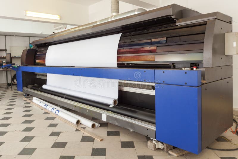 Professional Printing Machine in Printing House Stock Image - Image of ...