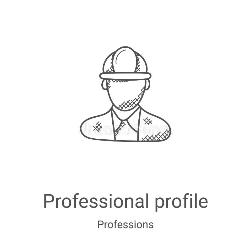 Professional Profile Icon Vector from Professions Collection. Thin Line ...