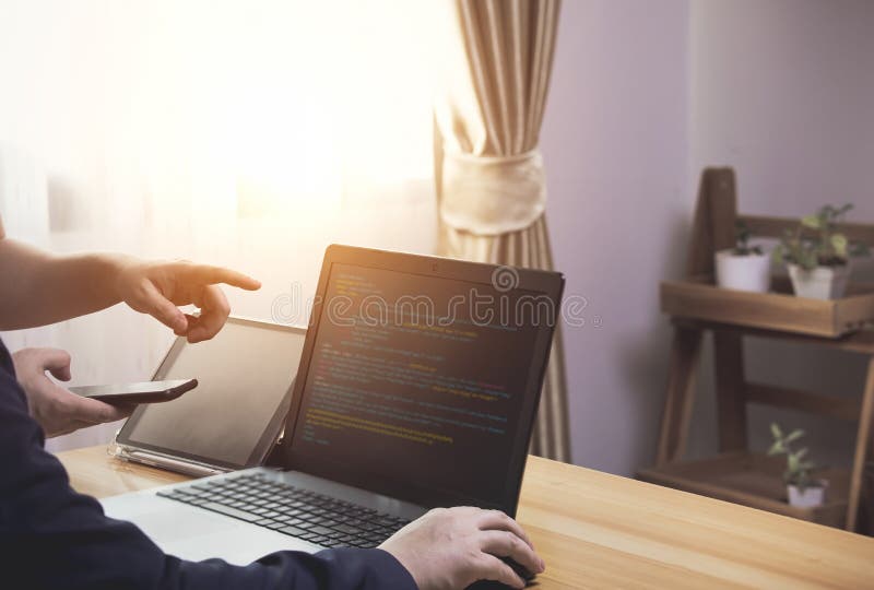 Professional Programmers Work Together To Develop Systems To Program ...