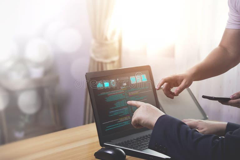 Professional Programmers Work Together To Develop Systems To Program ...