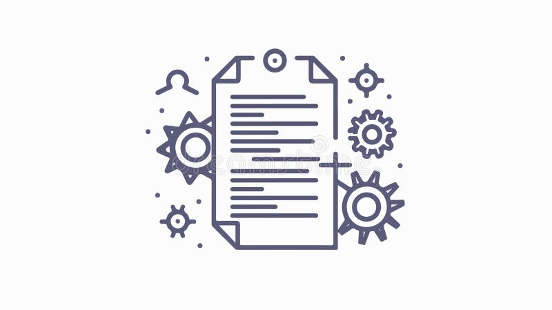 Professional Project Development Document with Paper and Cogwheel for ...