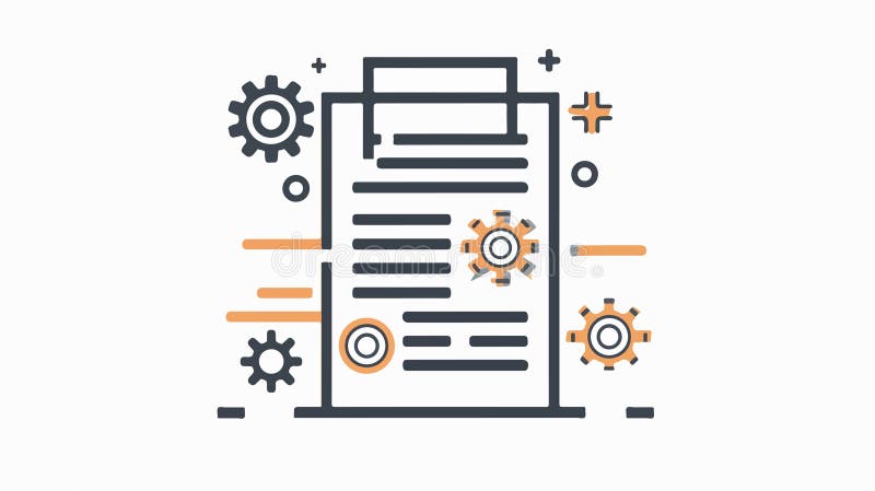 Professional Project Development Document with Paper and Cogwheel for ...