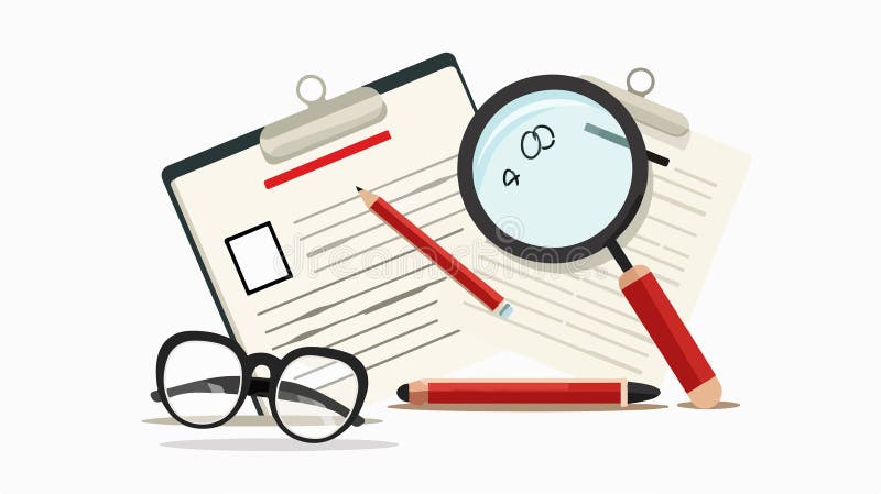 Professional Proofreading and Document Editing Concept with Check Marks ...