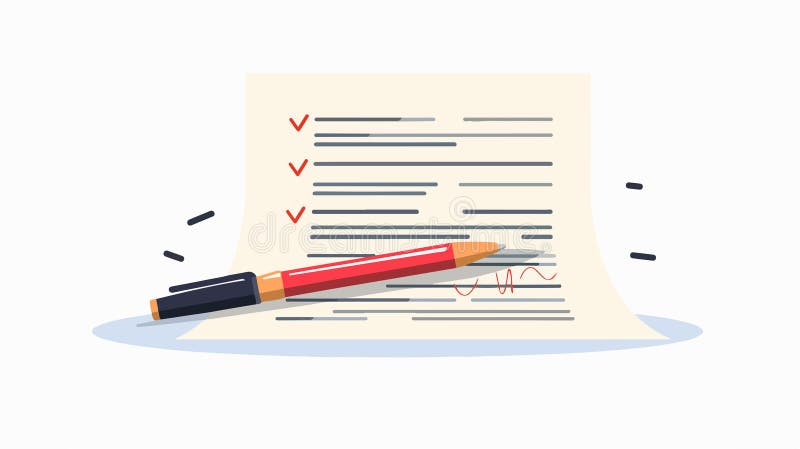 Professional Proofreading and Document Editing Concept with Check Marks ...