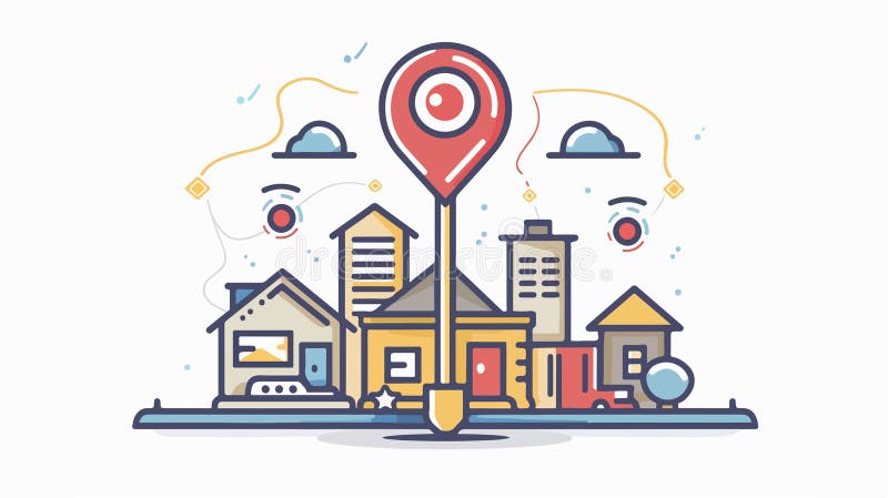 Professional Property Location Map Pin Icon with Pinpoint for Real ...