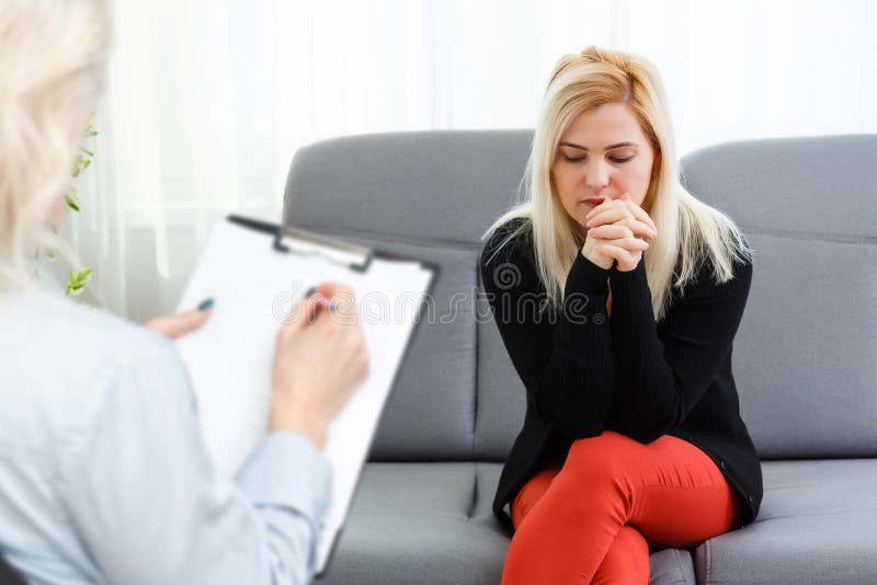 Professional Psychologist Conducting a Consultation. Stock Image ...