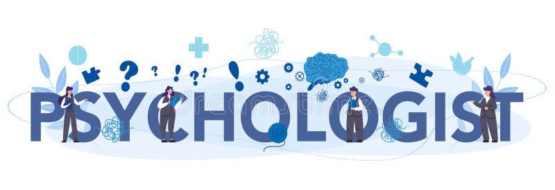 Professional Psychologist Typographic Header Concept. Therapist Giving ...