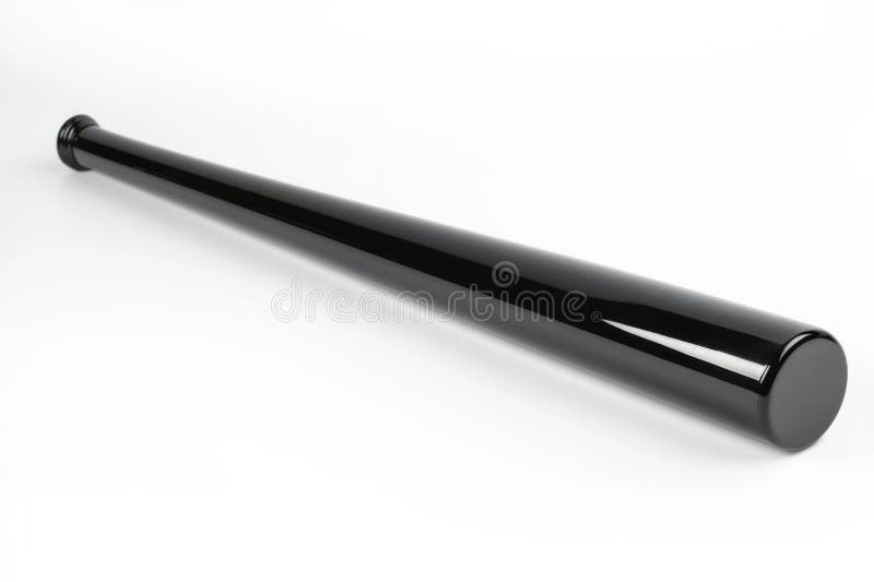 Professional Quality Baseball Bat in a Sleek Black Finish Isolated on a ...