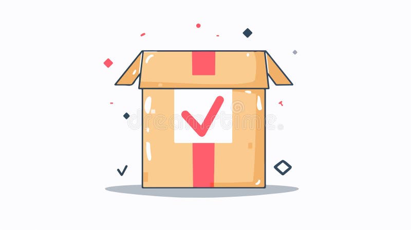 Professional Quality Control Package Box Check Mark Concept Image Stock ...