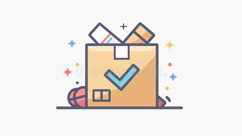 Professional Quality Control Package Box Check Mark Concept Image Stock ...