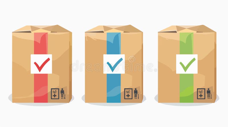 Professional Quality Control Package Box Check Mark Concept Image Stock ...