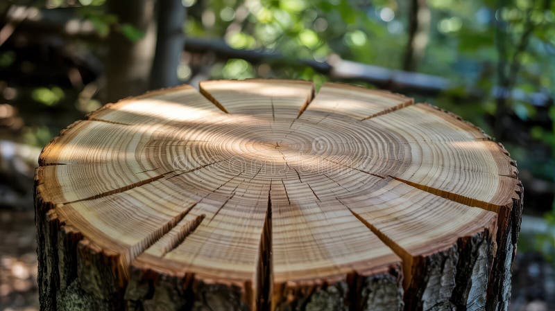 Ash Tree Rings Cross-section with Natural Grain Patterns and Concentric ...