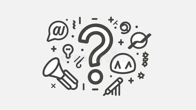 Professional Question Mark Icon for Assessment Purposes Stock Vector ...
