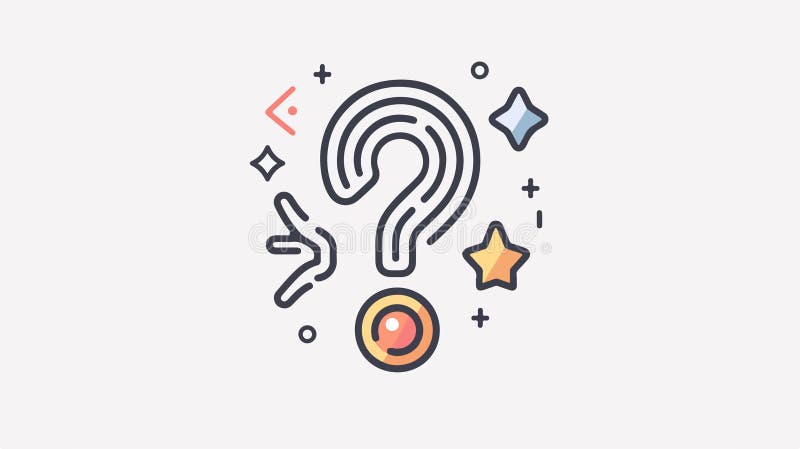 Professional Question Mark Icon for Assessment with Visual Impact Stock ...