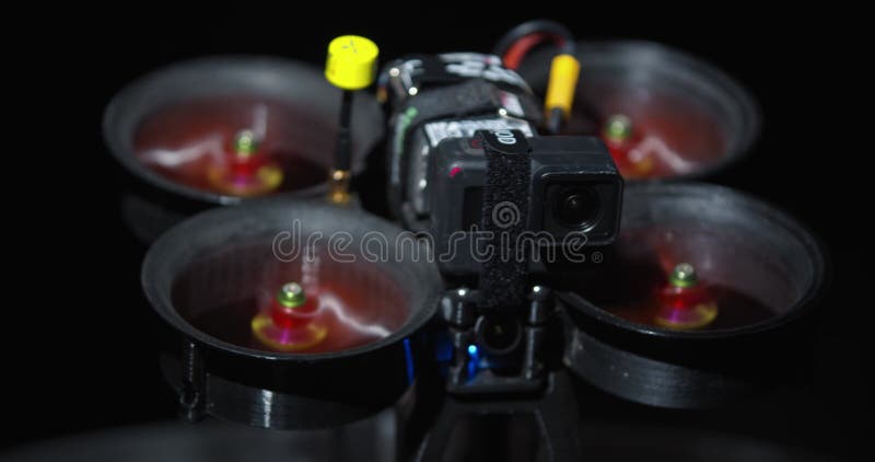 The Drone Blades are on. Backlight on the Blades on. the Blades of the ...