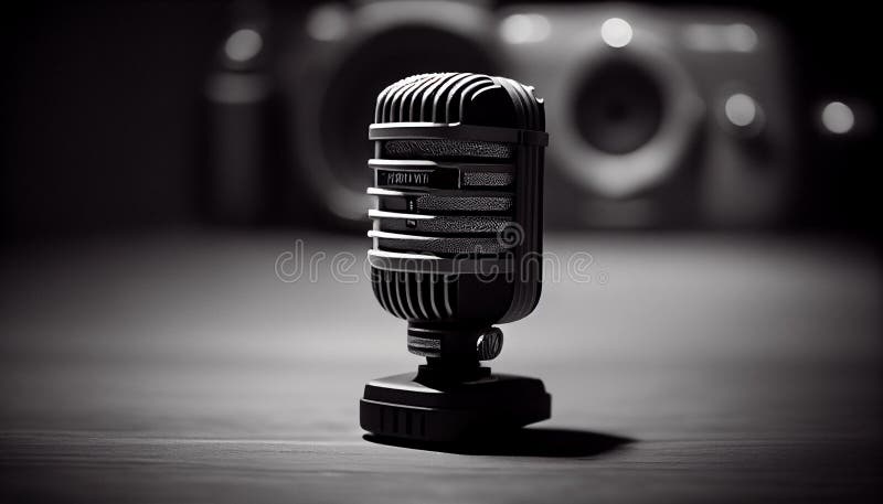 Recording Microphone Ai Generated Stock Image - Image of music ...