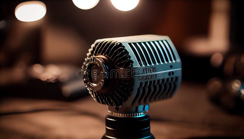 Recording Microphone Ai Generated Stock Image - Image of electronic ...