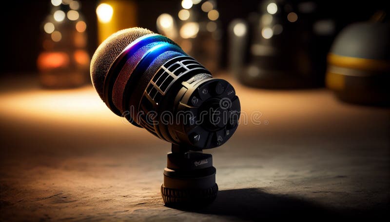 Recording Microphone Ai Generated Stock Image - Image of professional ...