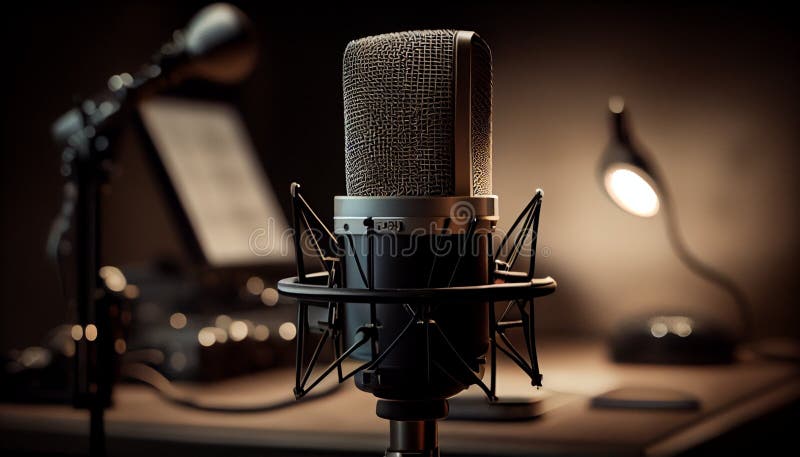 Recording Microphone Ai Generated Stock Photo - Image of music ...