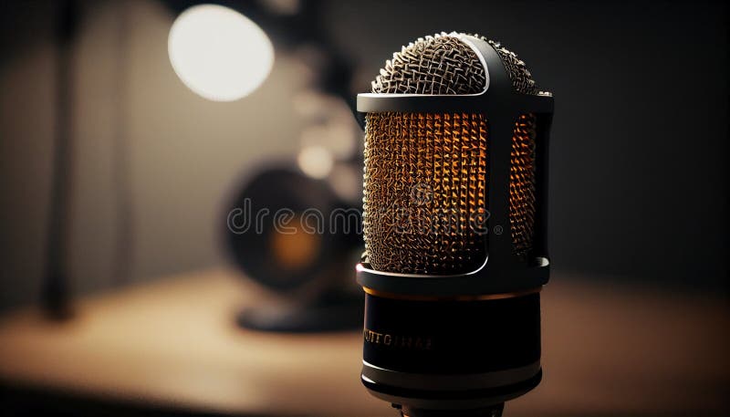 Recording Microphone Ai Generated Stock Illustration - Illustration of ...