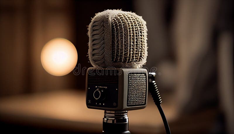 Recording Microphone Ai Generated Stock Image - Image of technology ...