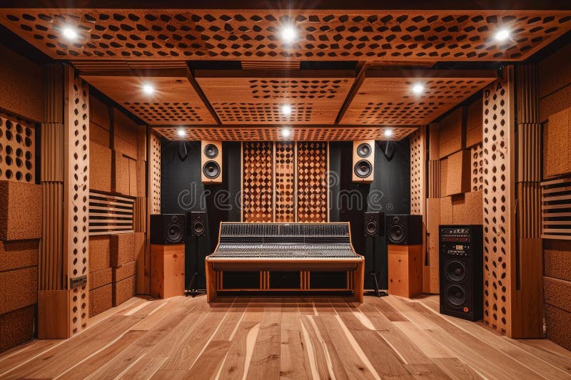 Professional Recording Studio Control Room with Sound Absorbing Walls ...