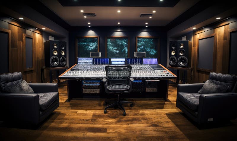 A Professional Recording Studio with Cozy Seating and a Sleek Workspace ...