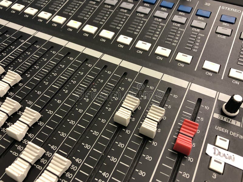 Professional Sound Console. Stock Image - Image of bass, audio: 163924943