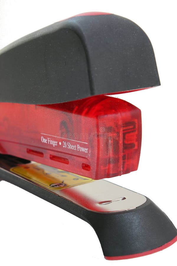 Professional red stapler stock photo. Image of clip, staple - 15582256