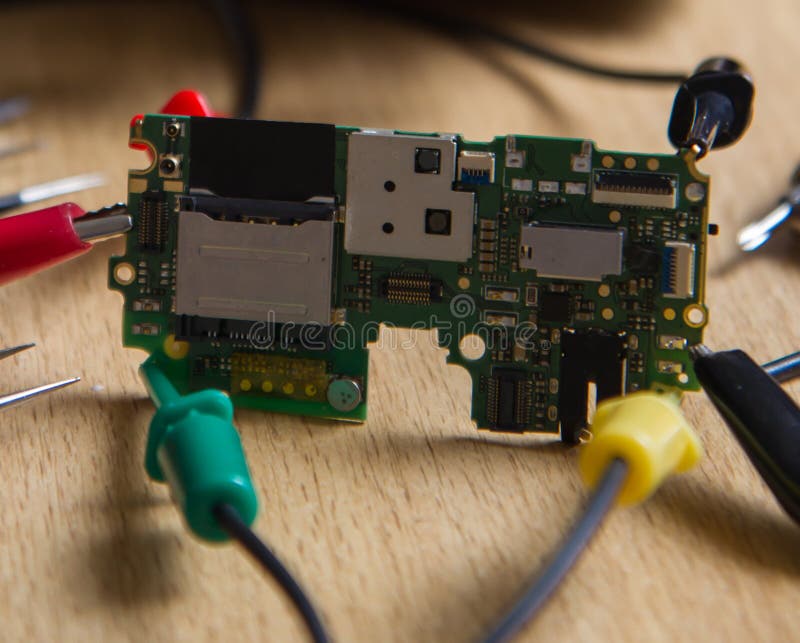 Professional Repair Test Printed Circuit Board Stock Photo - Image of ...