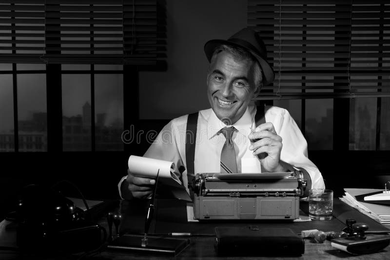 Professional Reporter Taking Down Notes Stock Image - Image of handsome ...