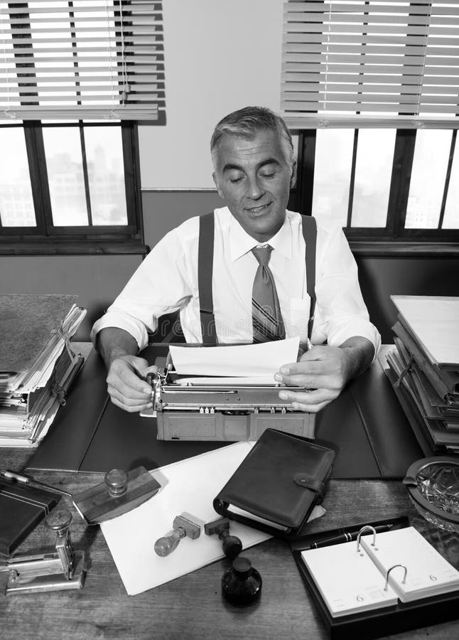 Professional Reporter at Work Stock Image - Image of retro, talent ...