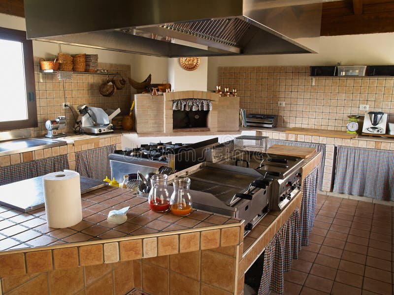 Professional Restaurant Kitchen Stock Image - Image of hotel ...