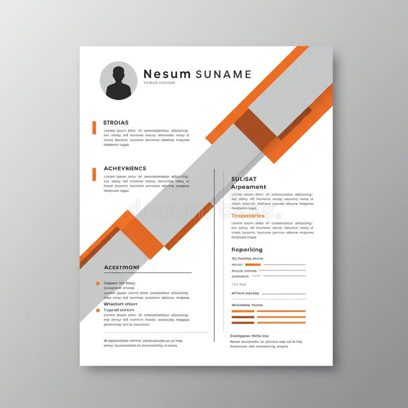 Professional CV Resume Template Two Variant Design Stock Vector ...