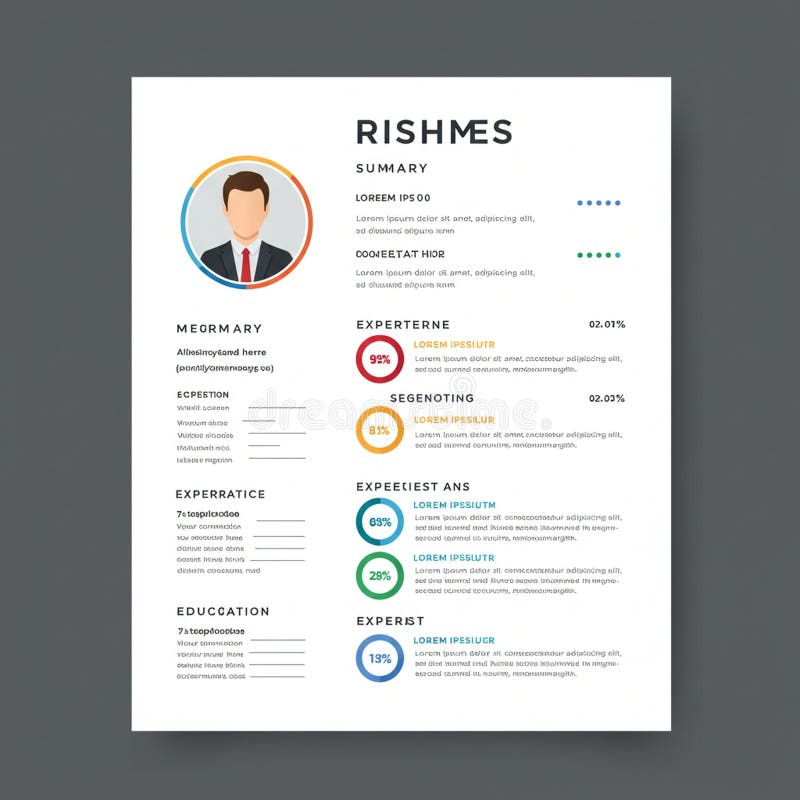 Professional CV Resume Template Two Variant Design Stock Vector ...