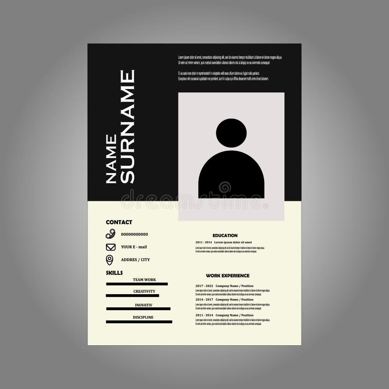 Professional Resume Template Vector Design, Professional CV Resume ...