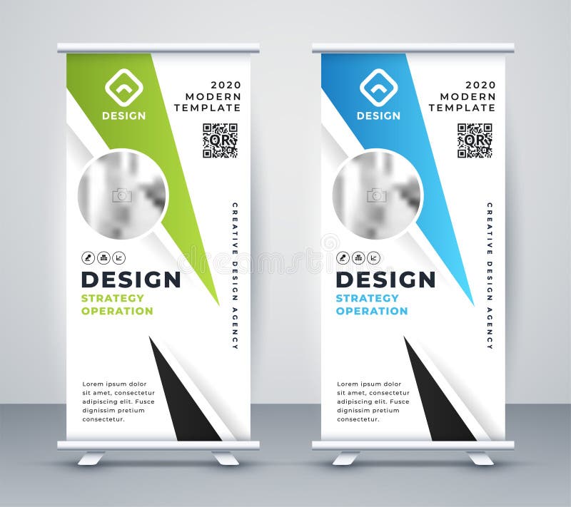PROFESSIONAL ROLL UP BANNER DESIGN TEMPLATE Stock Vector - Illustration ...