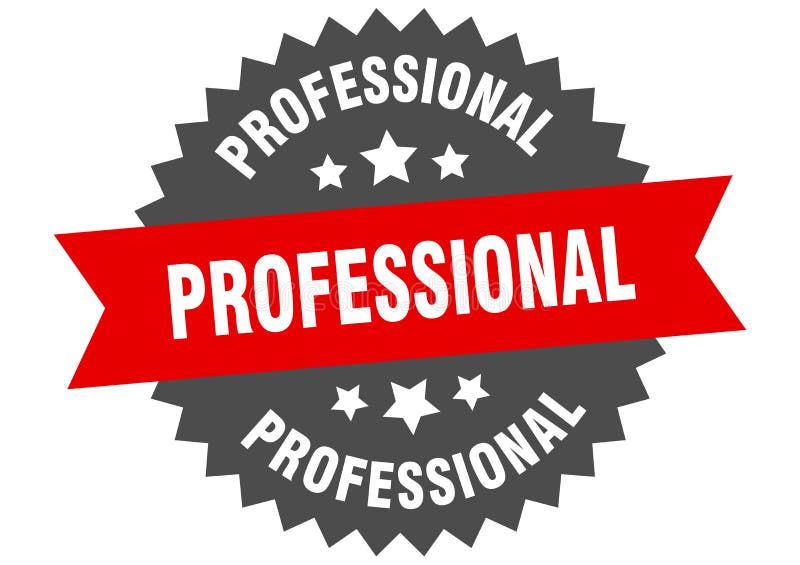 Professional Sign. Round Ribbon Sticker. Isolated Tag Stock Vector ...