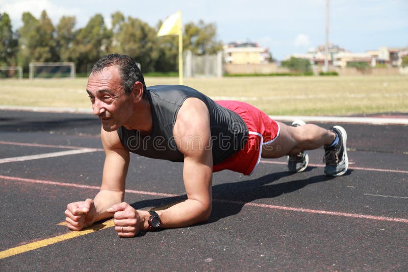 Different Shapes of Plank for a Professional Athlete Stock Photo ...