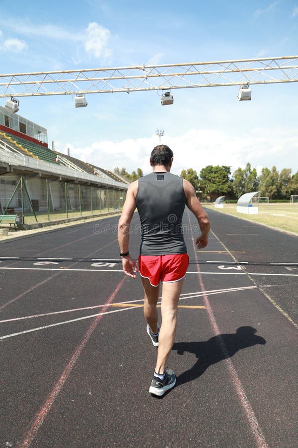 Slow and Peaceful Recovery of a Runner Stock Photo - Image of back ...