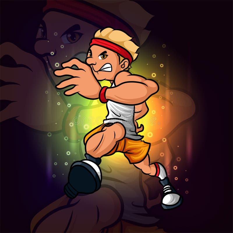 The Professional Running Man Esport Mascot Design Stock Vector ...