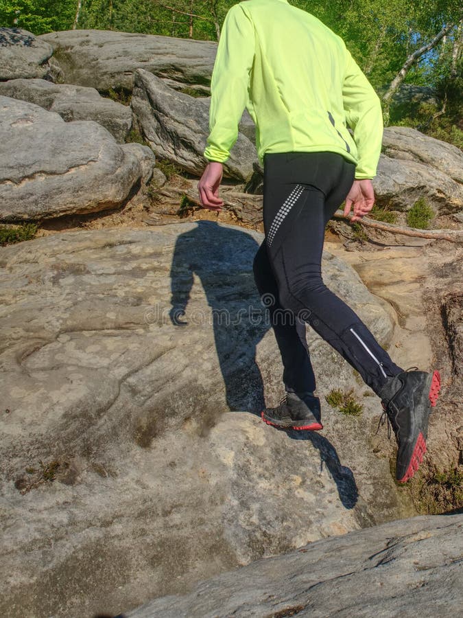 Professional Runs during Ultra Marathon Training or Jogging Stock Photo ...