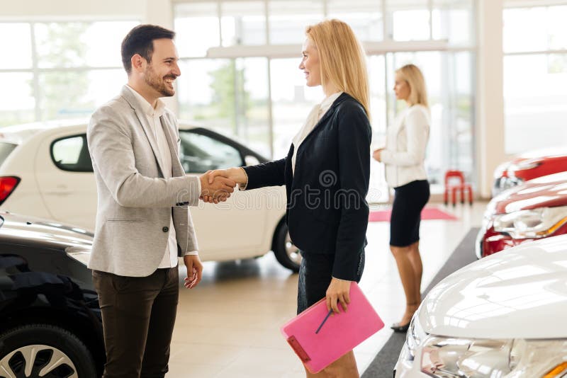 Professional Salesperson in Car Dealership Stock Image - Image of buyer ...