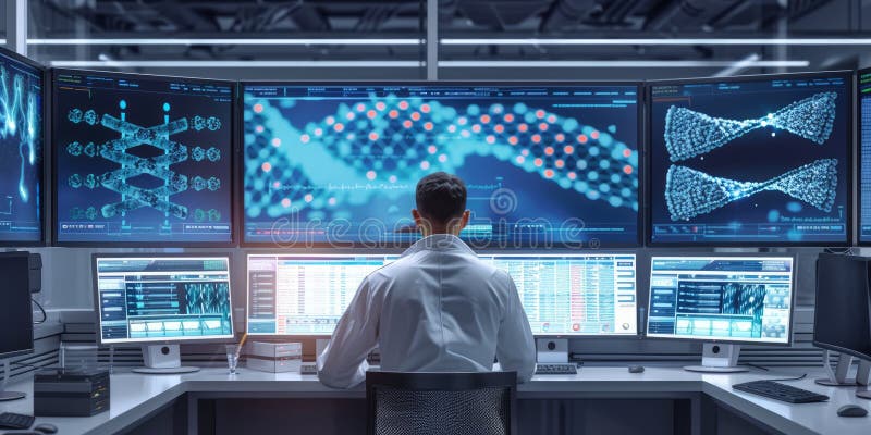 Professional Scientist Looking Patient Data Chart while Analyzing Data ...